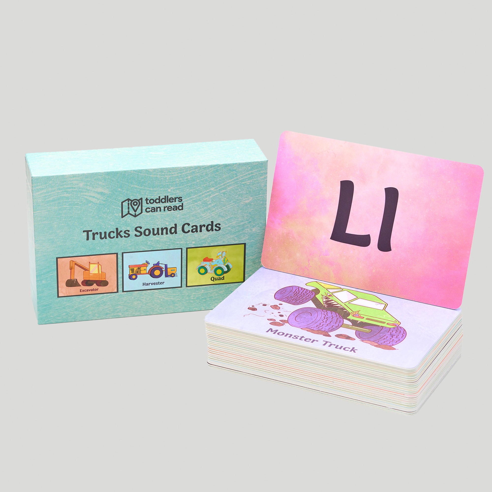 Trucks ABC Flashcards – Toddlers CAN Read